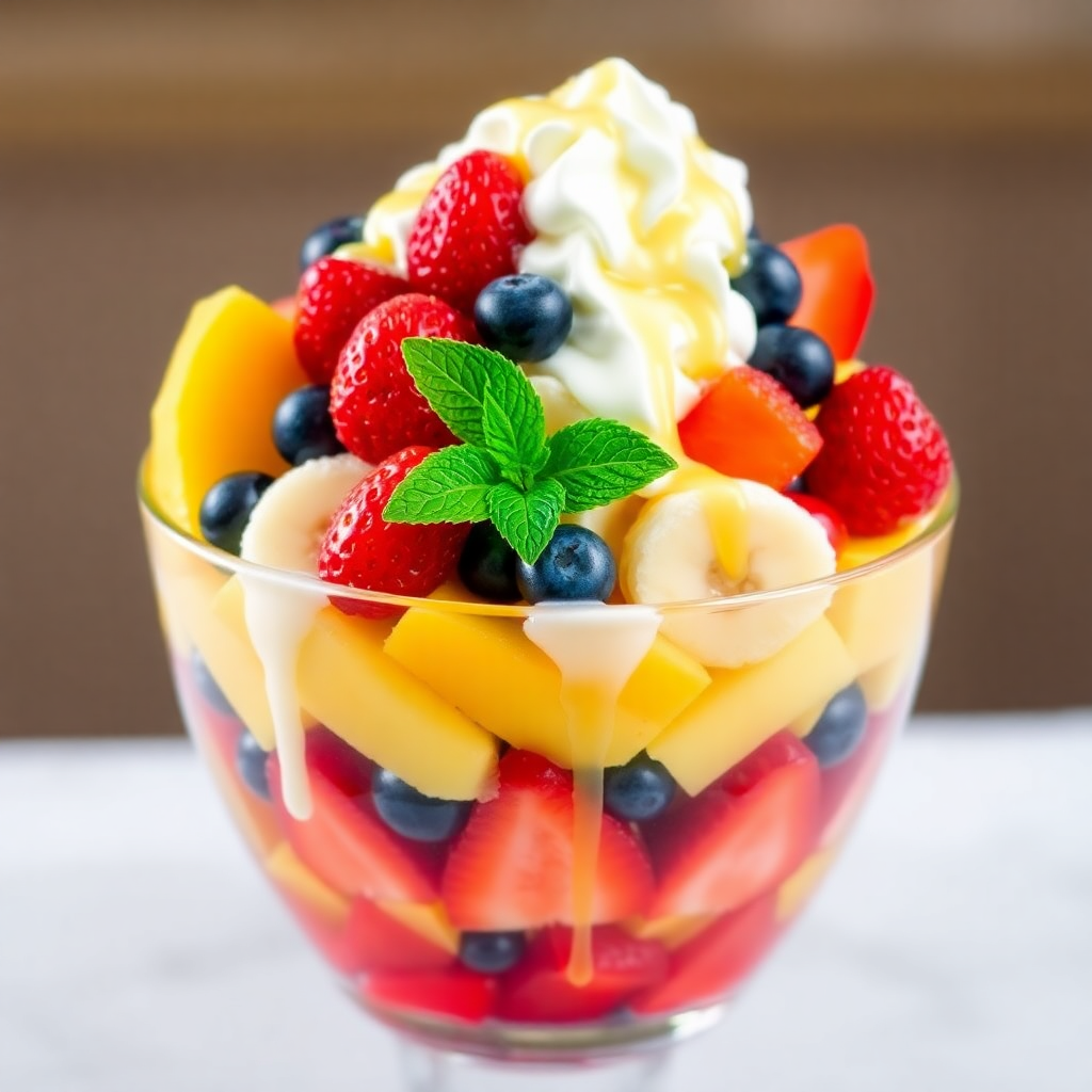 Fruit Bowl Sundae Delight Recipe | cookAIfood