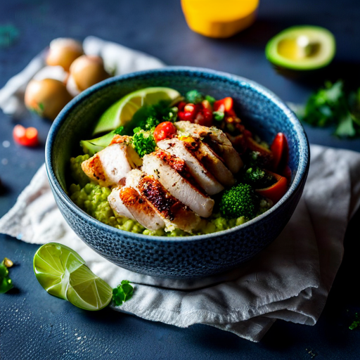Avocado Chicken Rice Bowl Recipe | cookAIfood