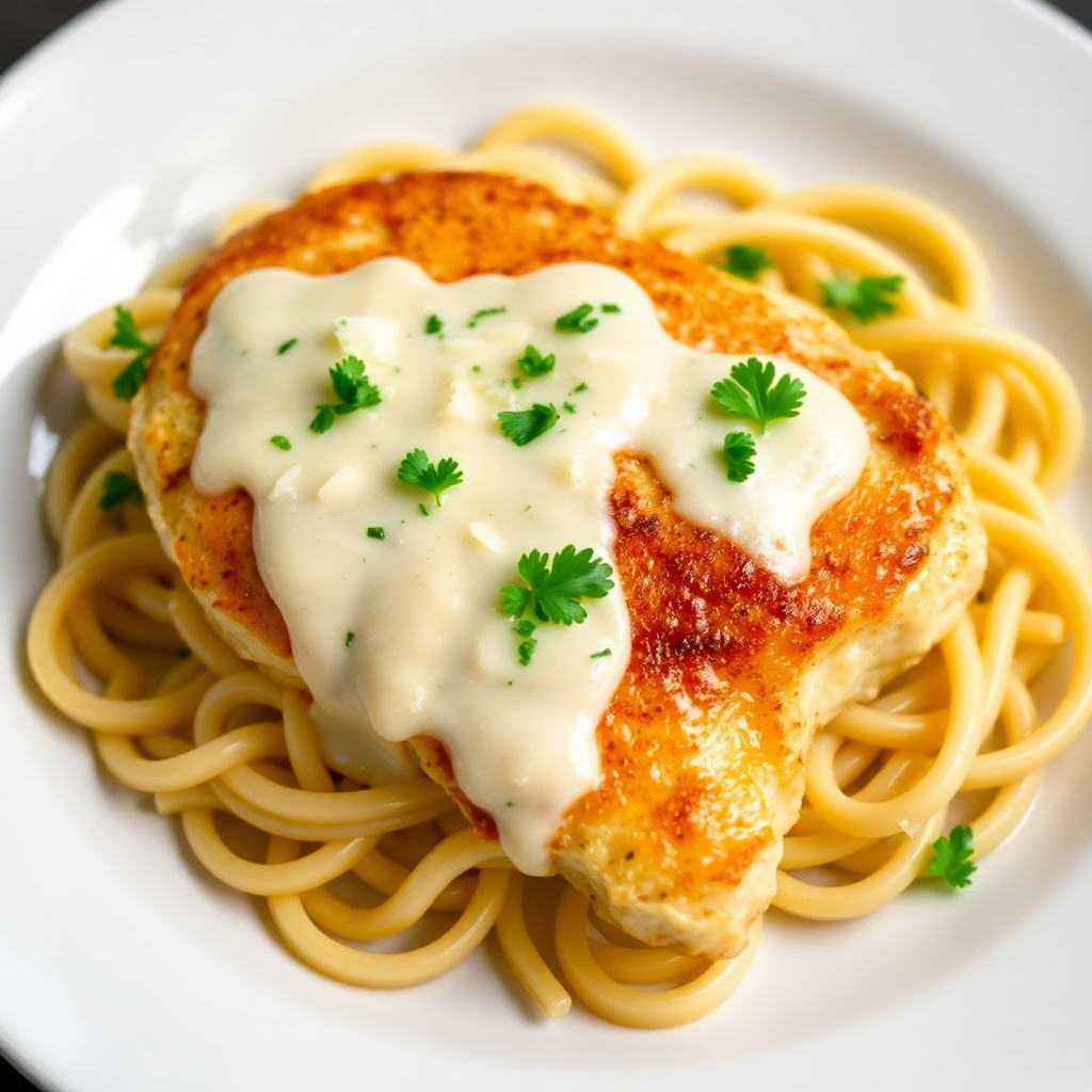 Creamy Butter Alfredo Chicken Recipe | cookAIfood