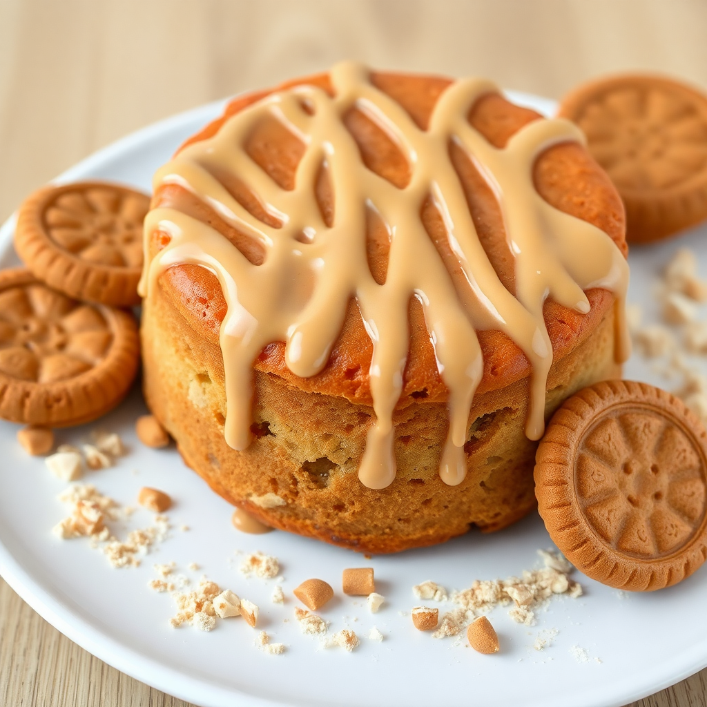 Biscoff Protein Cake Recipe | cookAIfood