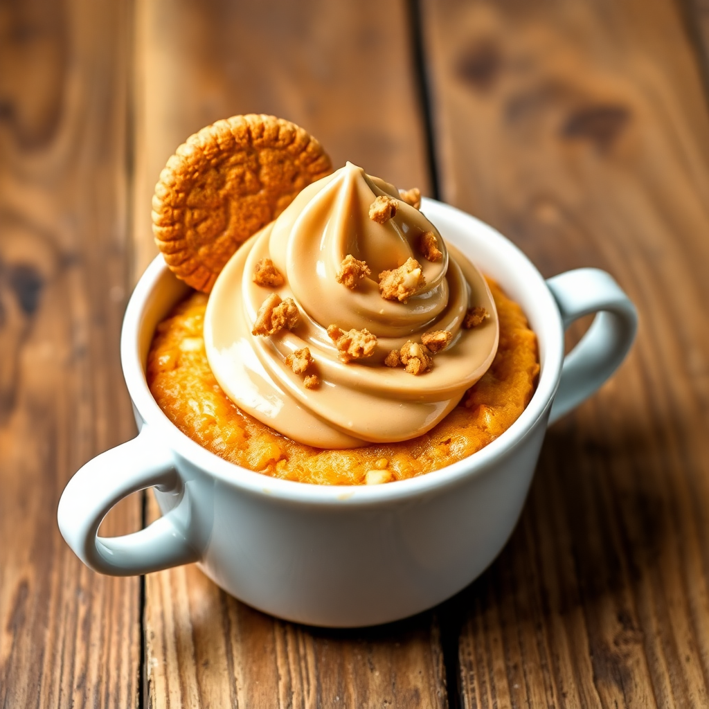 Mini Biscoff Cake in a Mug Recipe | cookAIfood