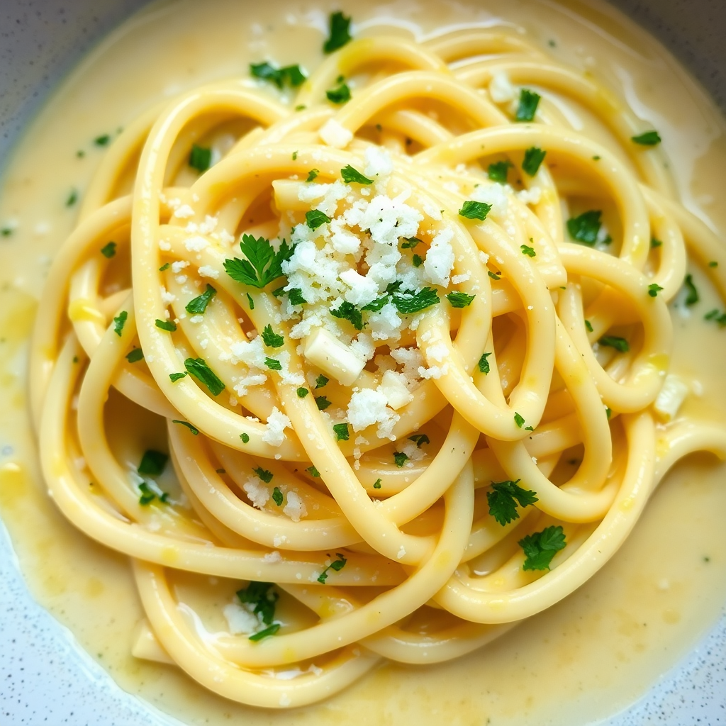 Creamy Garlic Milk Pasta Recipe | cookAIfood