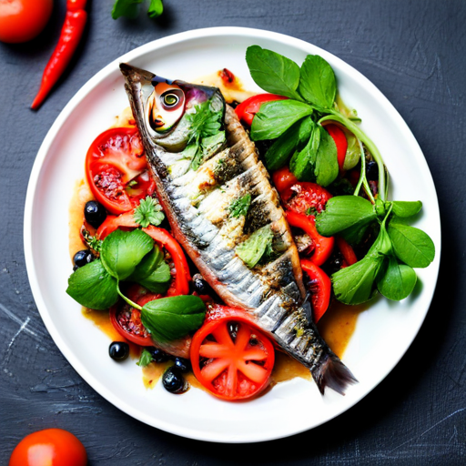 Grilled Mackerel with Herbs Recipe | cookAIfood
