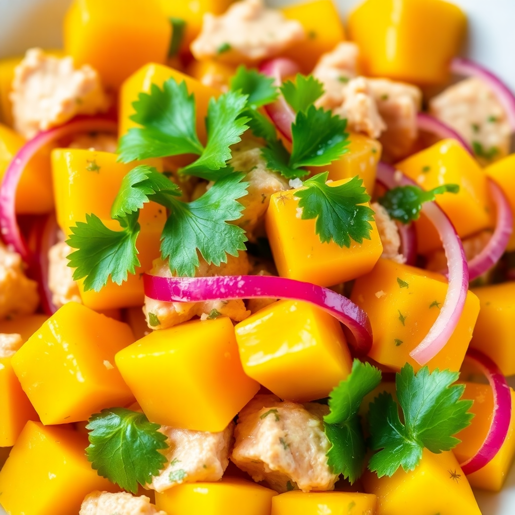 Mango Tuna Salad Delight Recipe | cookAIfood