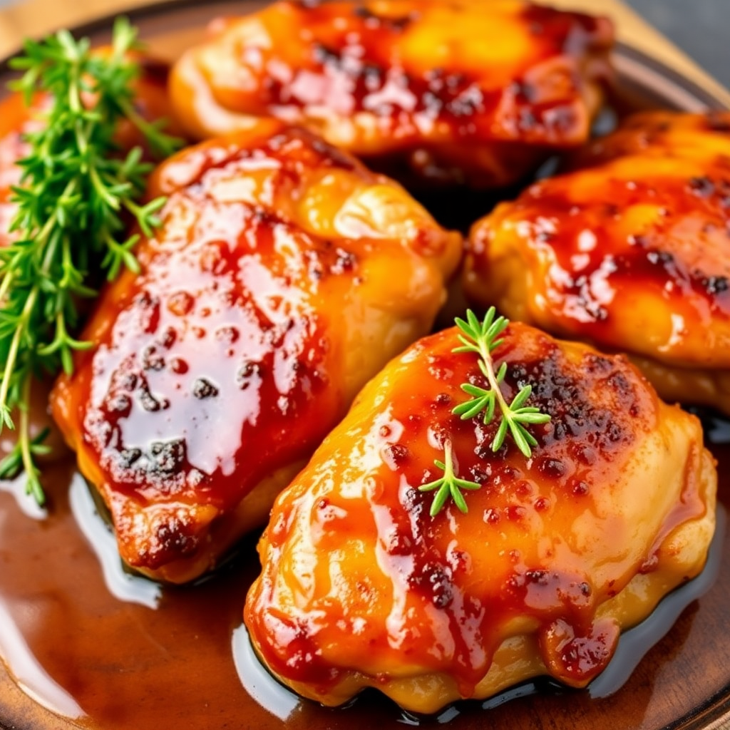 Honey-Glazed Chicken Thighs Recipe | cookAIfood
