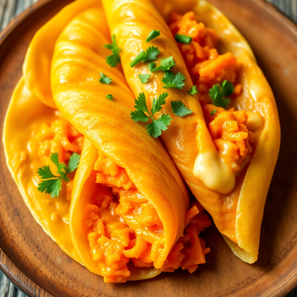 Carrot and Cheese Stuffed Crepes Recipe | cookAIfood