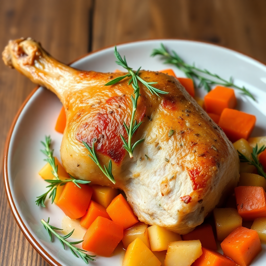 Herb-Roasted Rabbit with Garlic and Lemon Recipe | cookAIfood