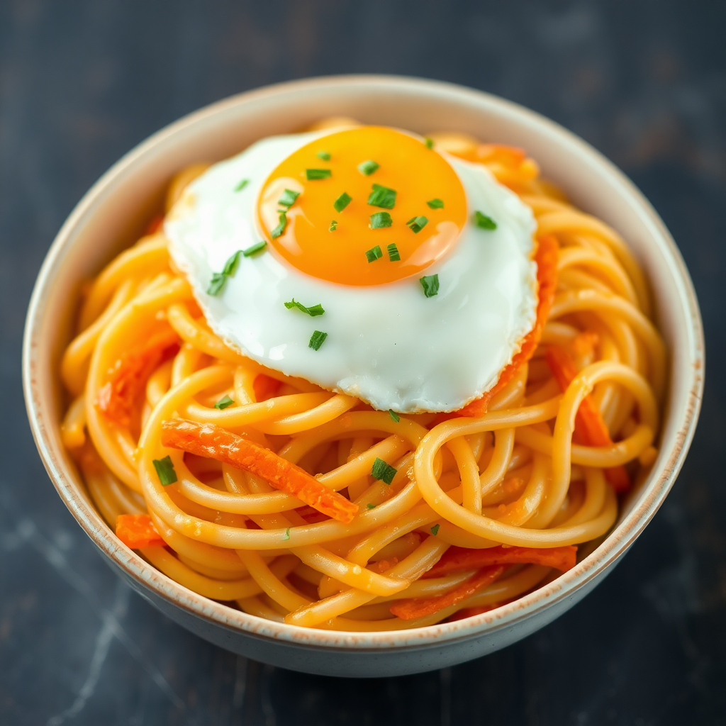 Cheesy Paprika Rice Noodle Bowl Recipe | cookAIfood