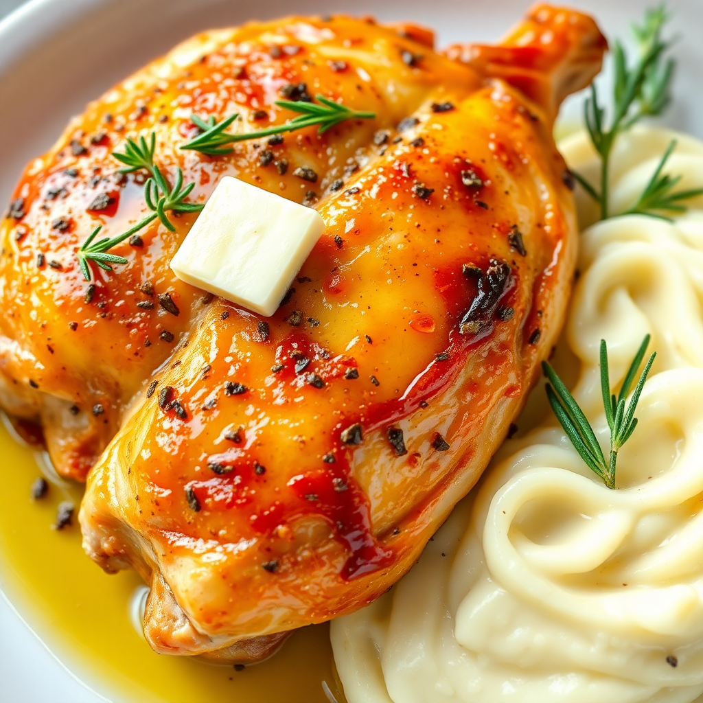 Herb-Roasted Turkey Breast with Garlic Mashed Potatoes Recipe | cookAIfood