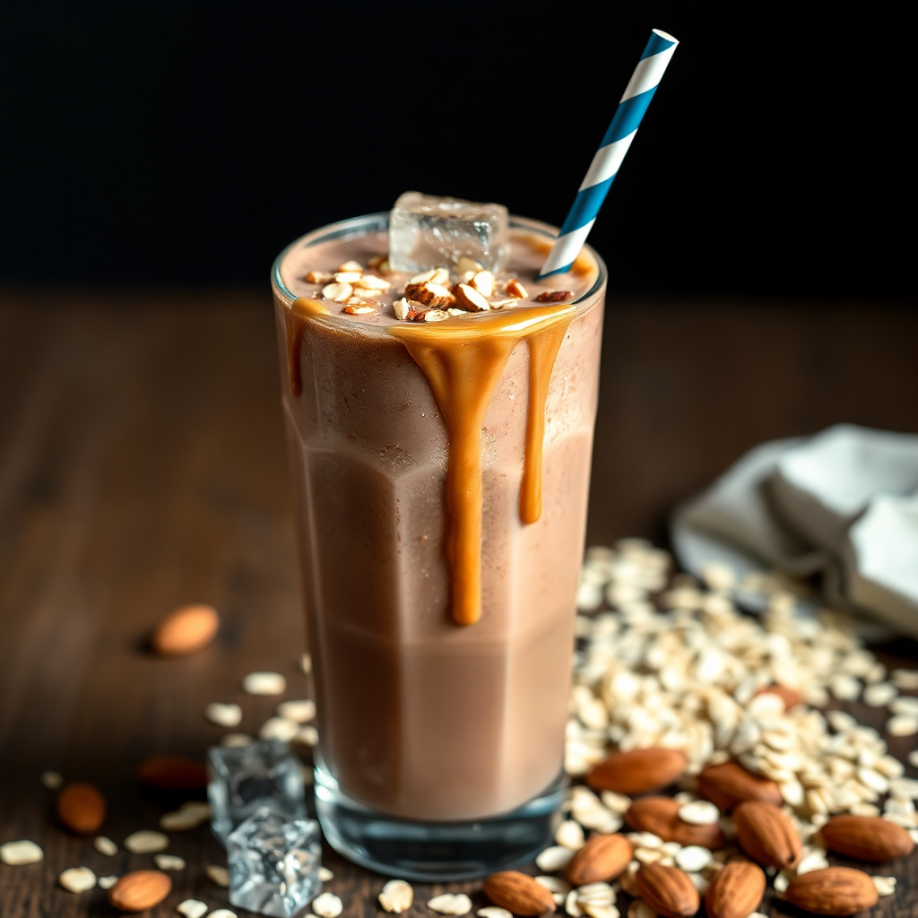 Chocolate Almond Oat Milk Shake Recipe | cookAIfood