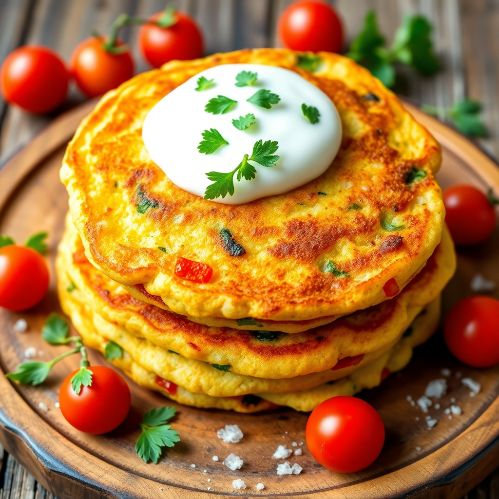 Fluffy Vegetable Pancakes Recipe | cookAIfood