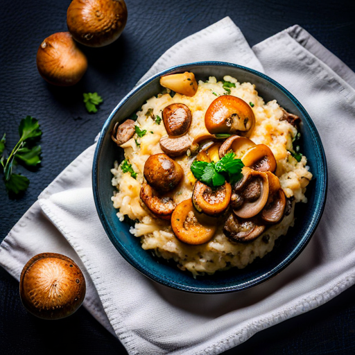 Cheesy Mushroom Rice Recipe | cookAIfood