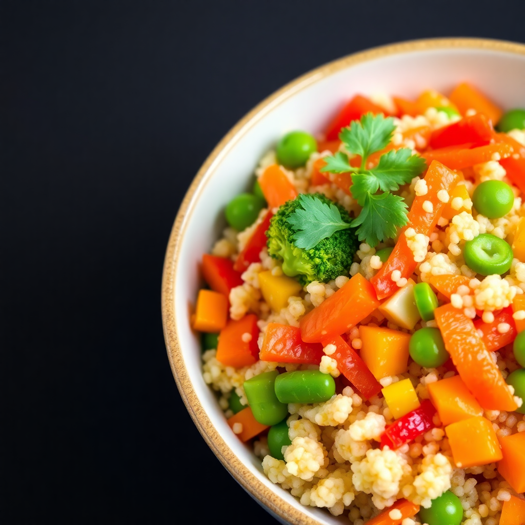 Savory Quinoa and Vegetable Stir-Fry Recipe | cookAIfood