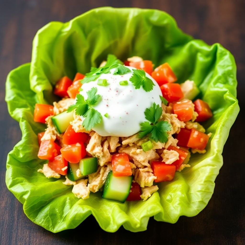 Lettuce-Wrapped Chicken Tacos Recipe | cookAIfood