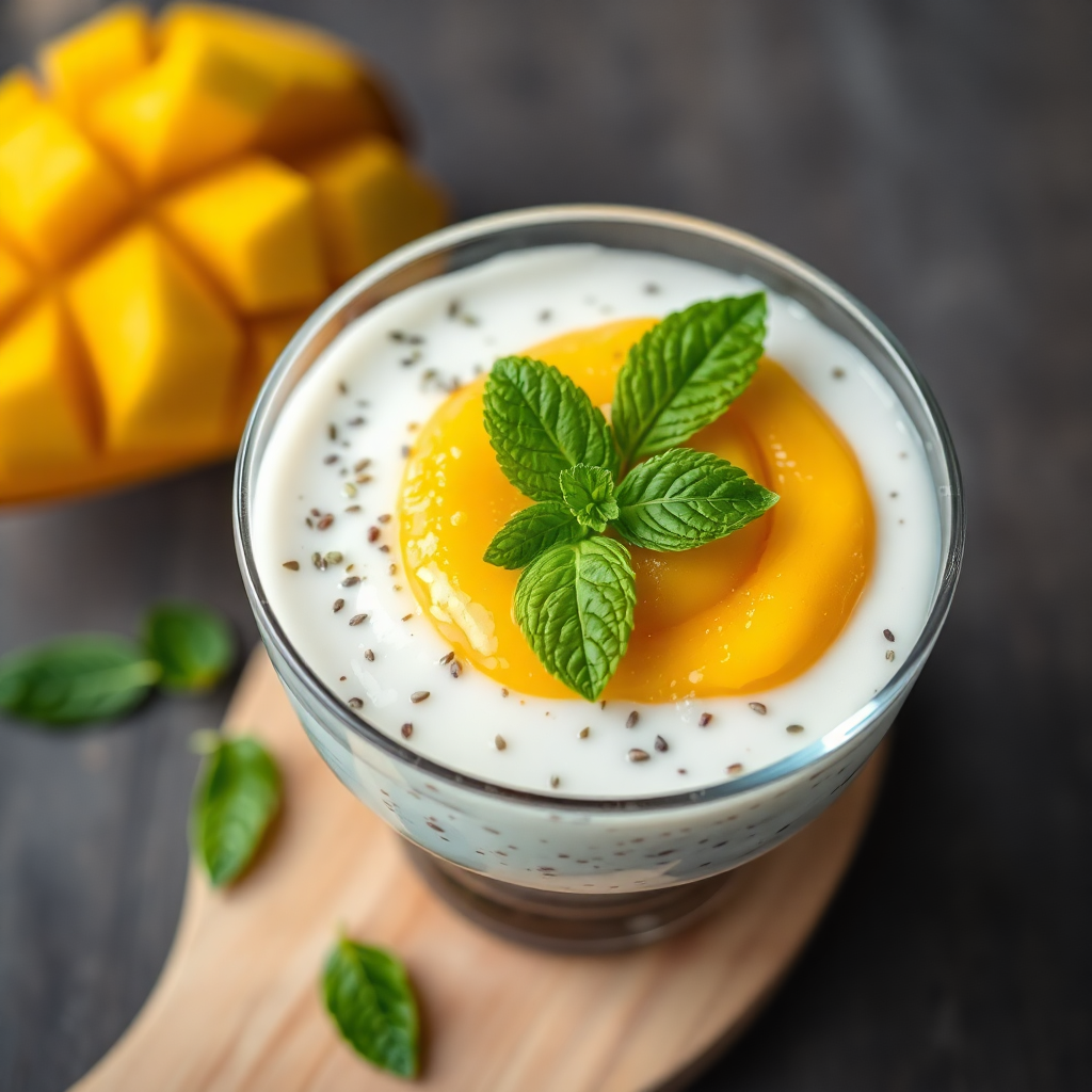 Chia and Basil Seed Tropical Pudding Recipe | cookAIfood