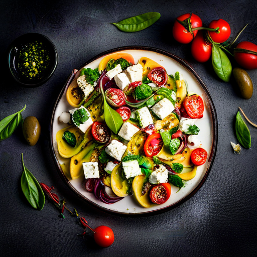 Olive and Feta Cheese Salad Recipe | cookAIfood