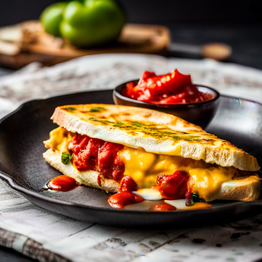 Cheesy Omelette Sandwich Recipe CookAIfood