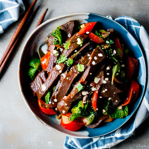 Soy Sauce Sesame Beef Stir Fry Recipe | cookAIfood