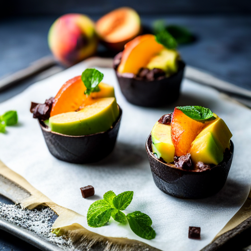 Chocolate-Peach-Melon Cups Recipe | cookAIfood