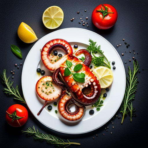 Grilled Octopus with Lemon-Herb Marinade Recipe | cookAIfood