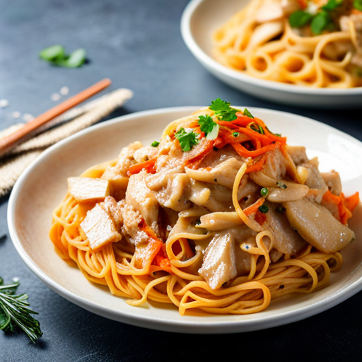 Creamy Asian Chicken Pasta Recipe | cookAIfood