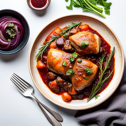 Red Wine Braised Chicken Recipe | cookAIfood