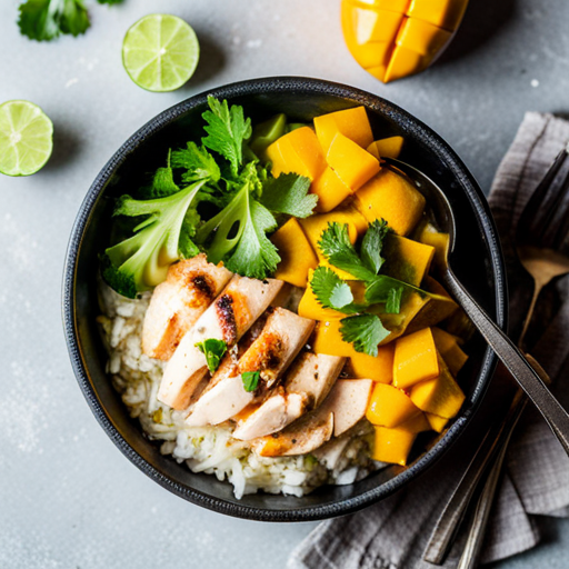 Mango Chicken Rice Bowl Recipe Cookaifood