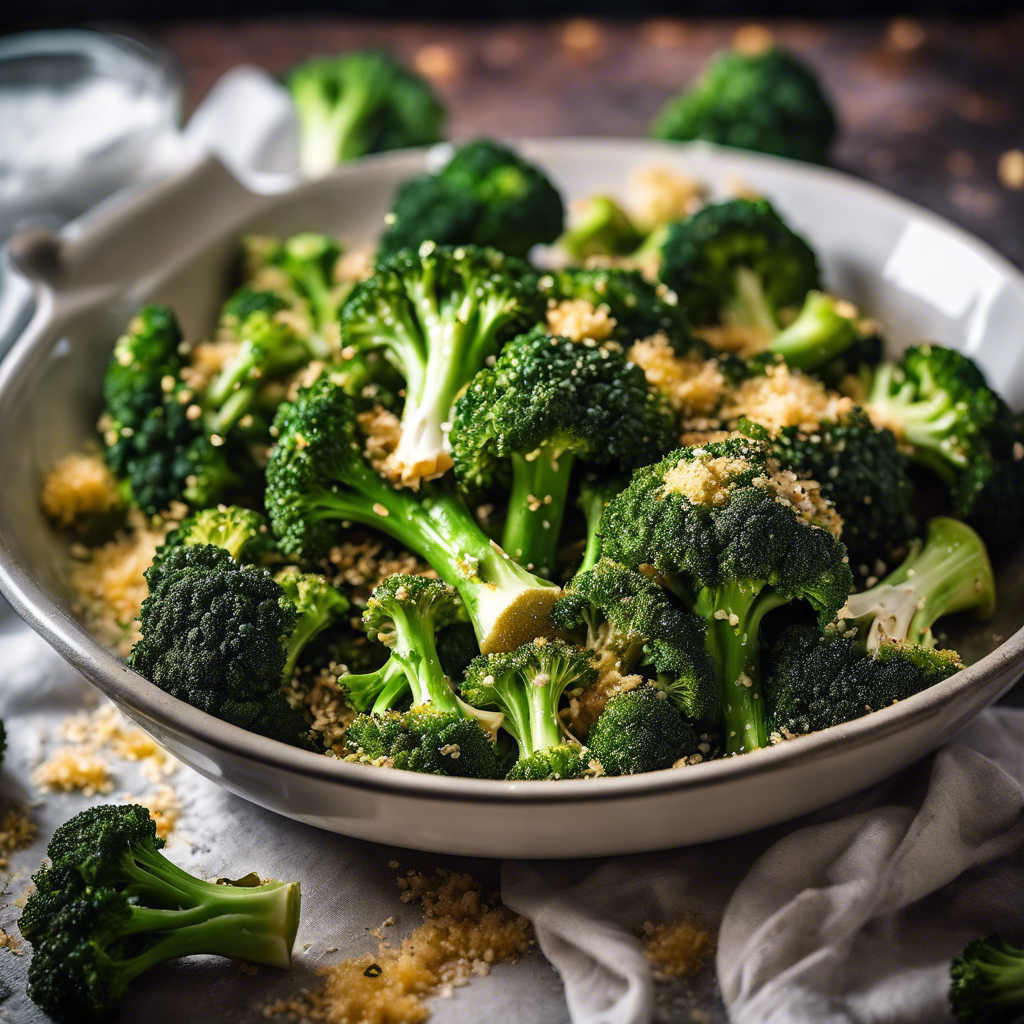 Garlic Roasted Broccoli with Parmesan Recipe | cookAIfood