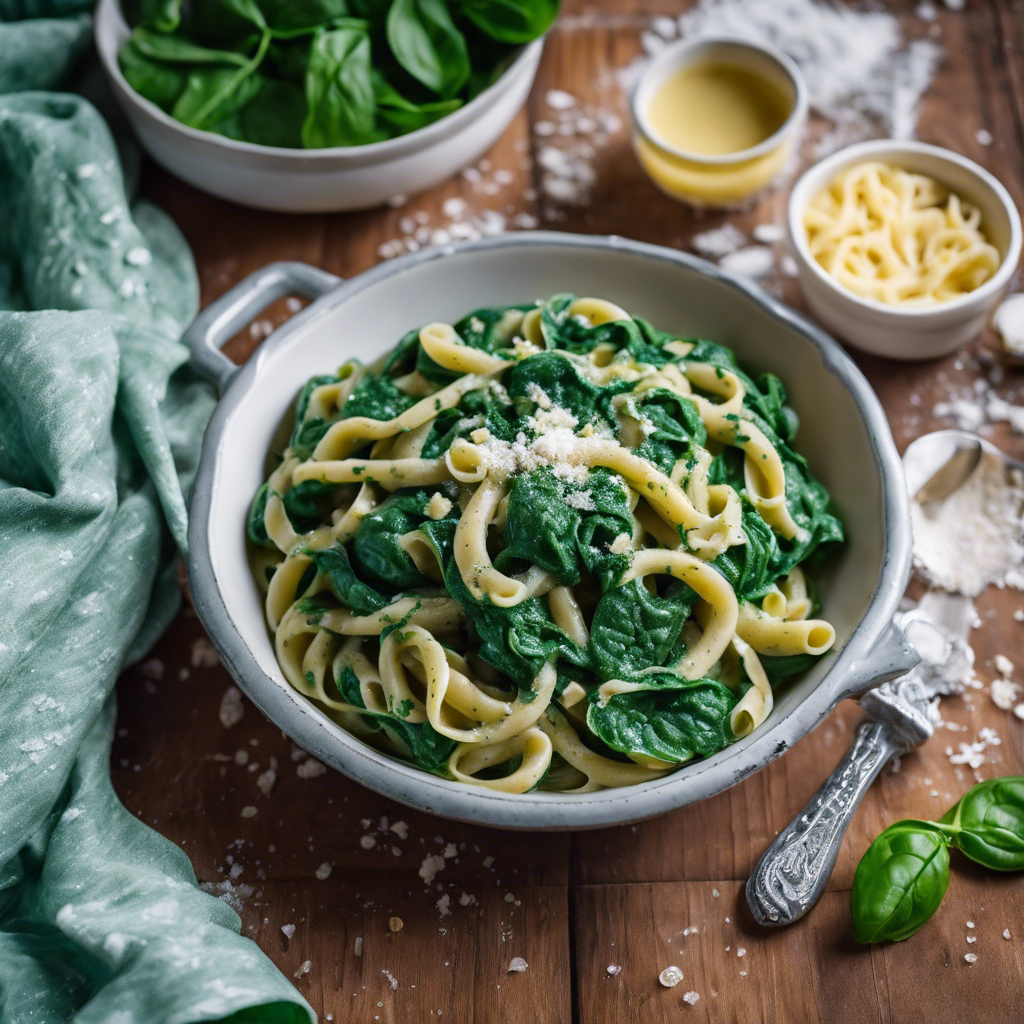 Creamy Spinach Pasta Recipe | cookAIfood