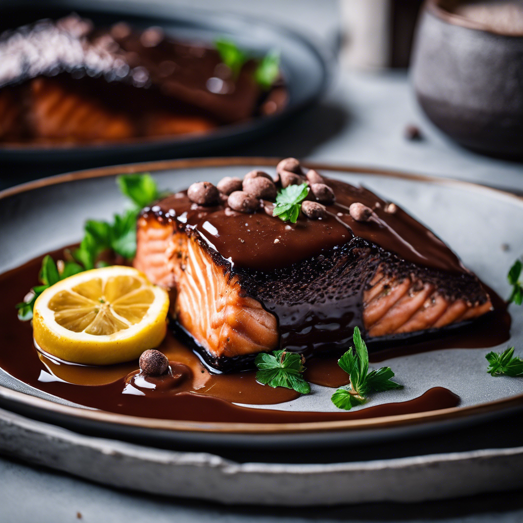 Chocolate Glazed Salmon Recipe | cookAIfood