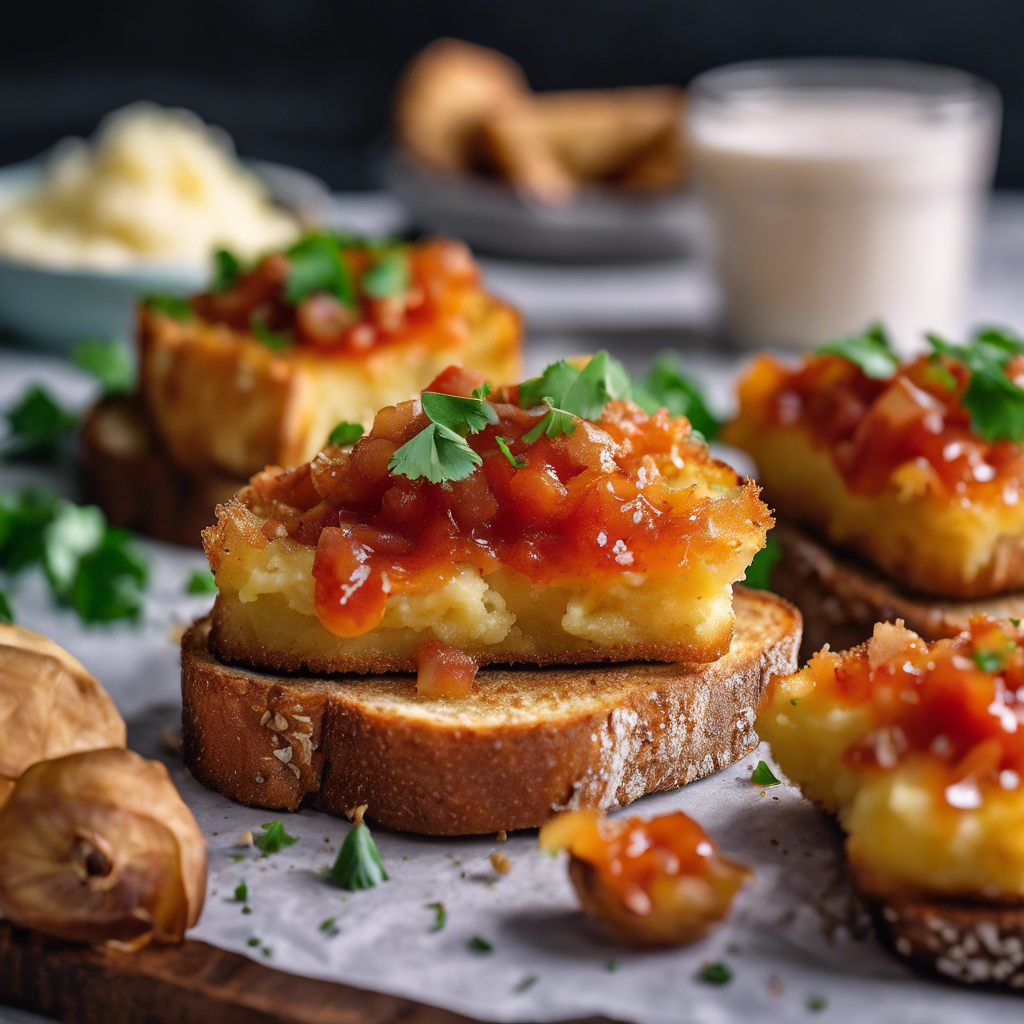 Garlic Ginger Potato Toast Recipe | cookAIfood