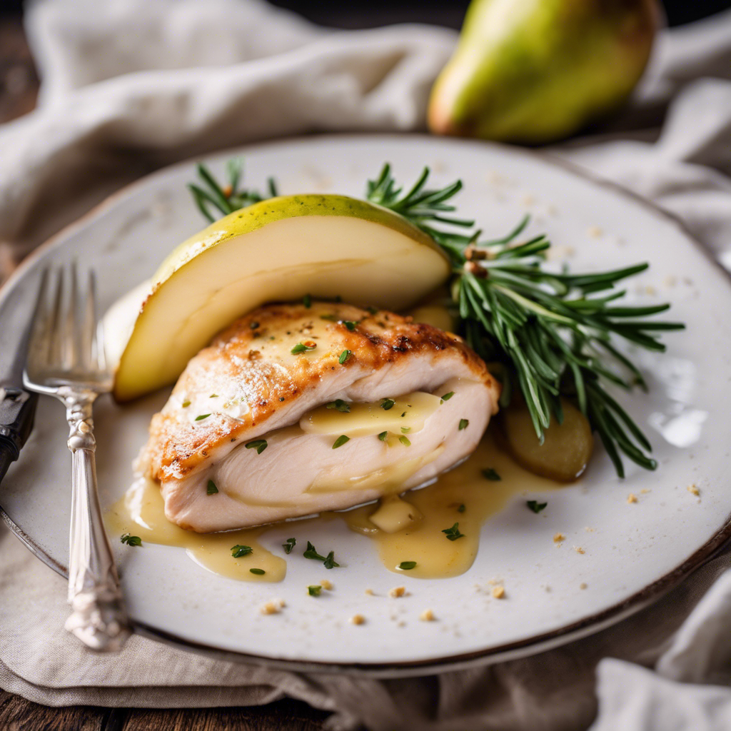 Pear and Brie Stuffed Chicken Breast Recipe | cookAIfood