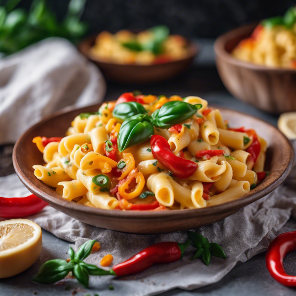 Cheesy Pepper Pasta Recipe | cookAIfood