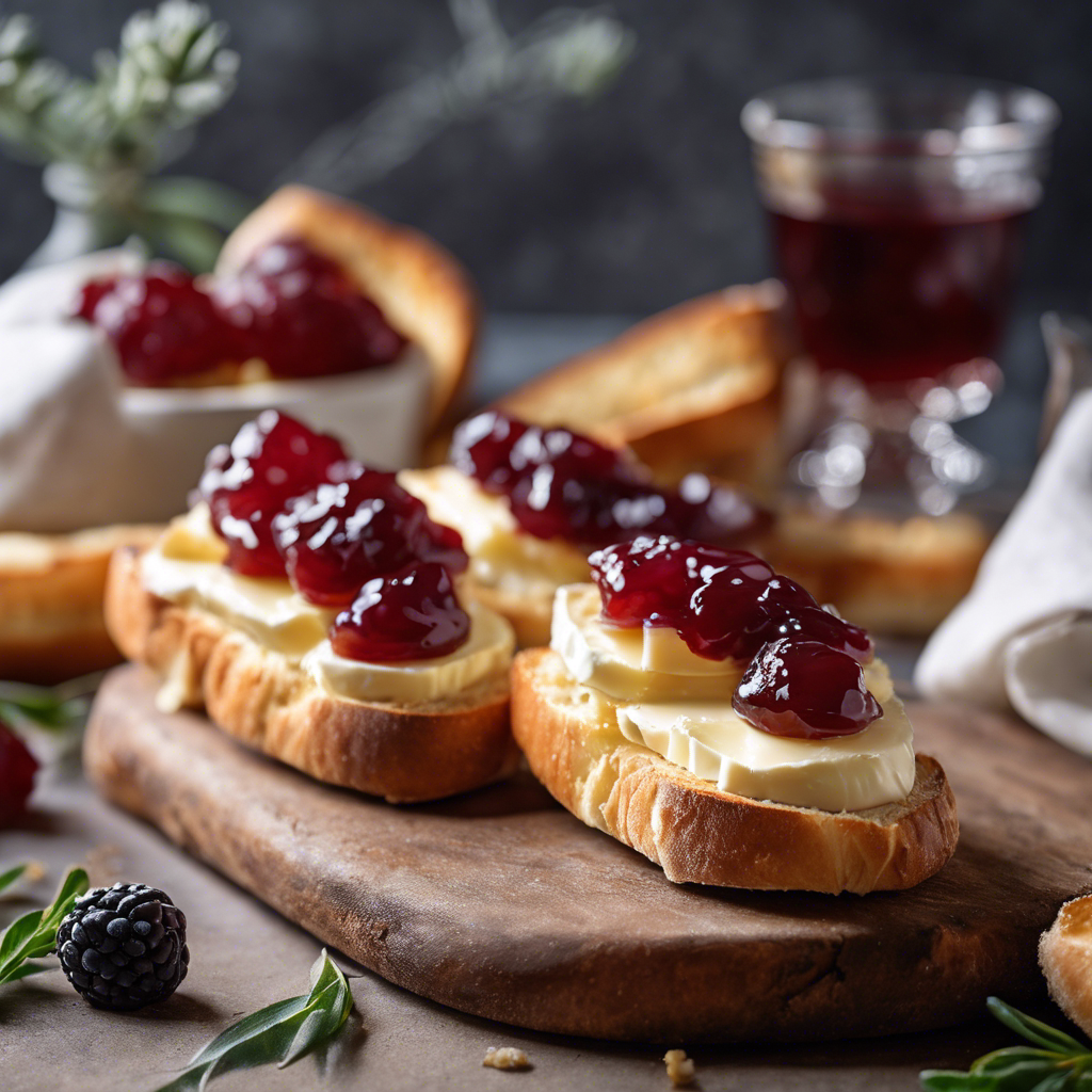Jam and Brie Crostini Recipe | cookAIfood