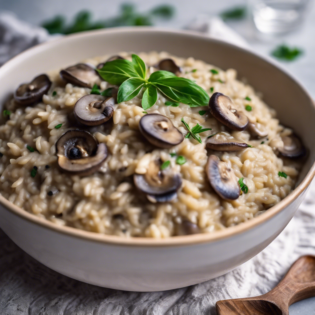 Creamy Mushroom Risotto Recipe | cookAIfood
