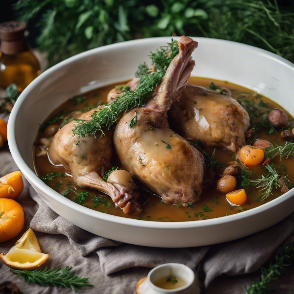 Braised Rabbit with Herbs Recipe | cookAIfood
