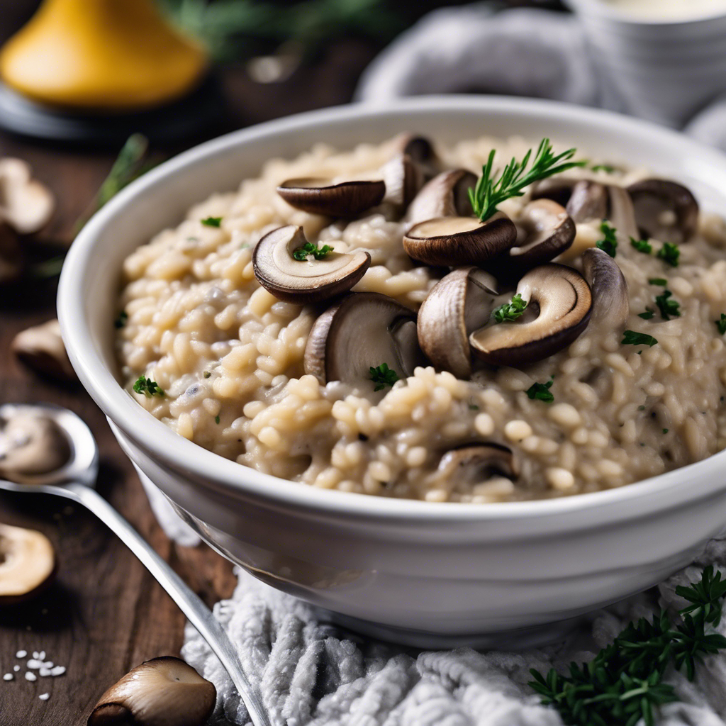 Creamy Mushroom Risotto Recipe | cookAIfood