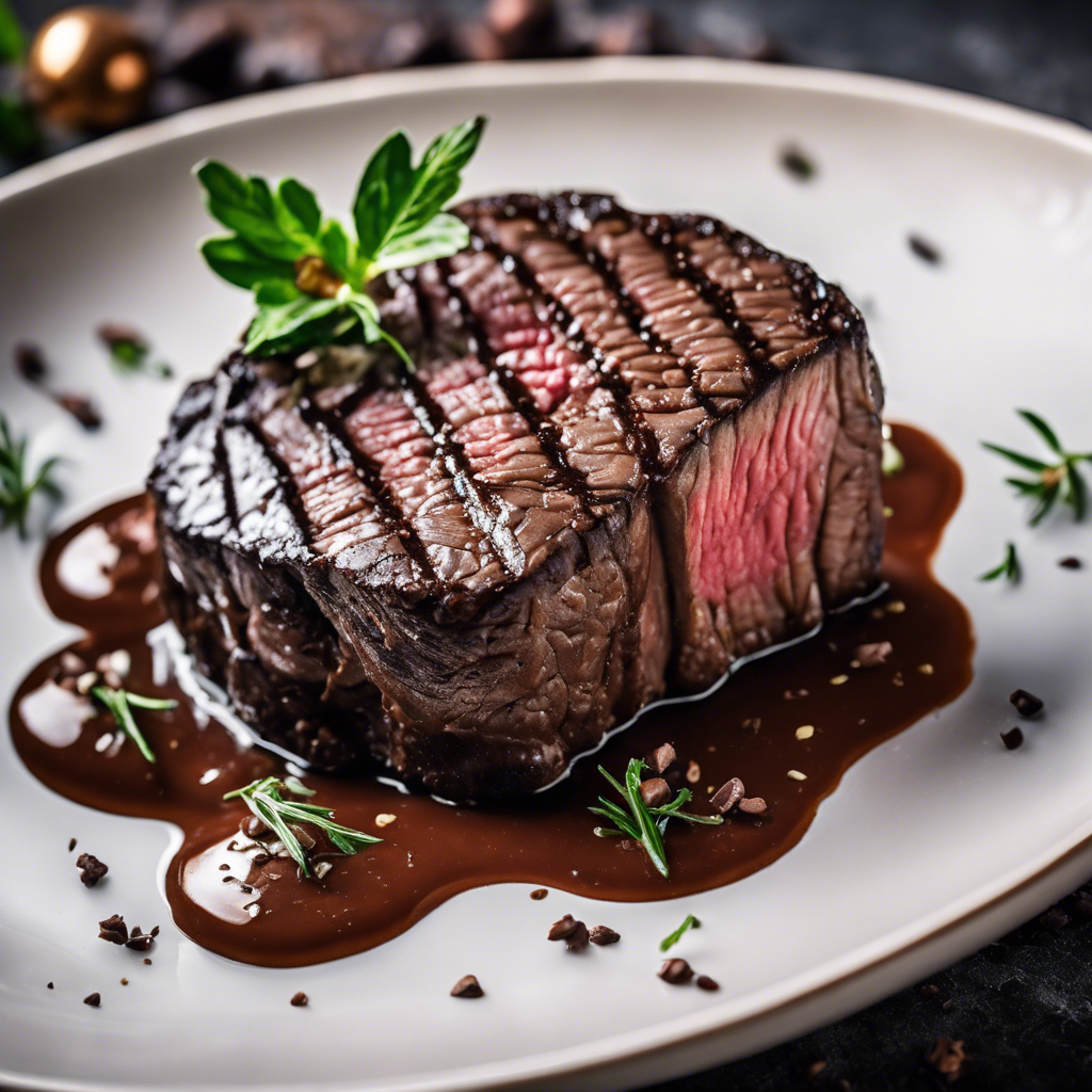 Chocolate Balsamic Glazed Steak Recipe | cookAIfood