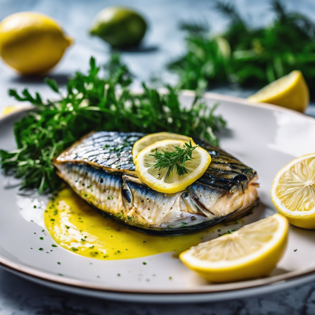 Grilled Mackerel with Lemon Herb Butter Recipe | cookAIfood