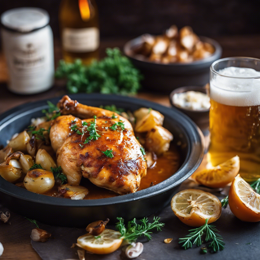Beer-Braised Chicken Recipe | cookAIfood