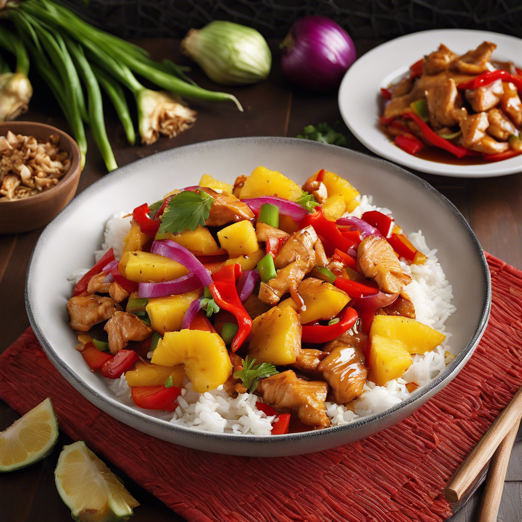 Tropical Pineapple Chicken Stir-Fry Recipe | cookAIfood