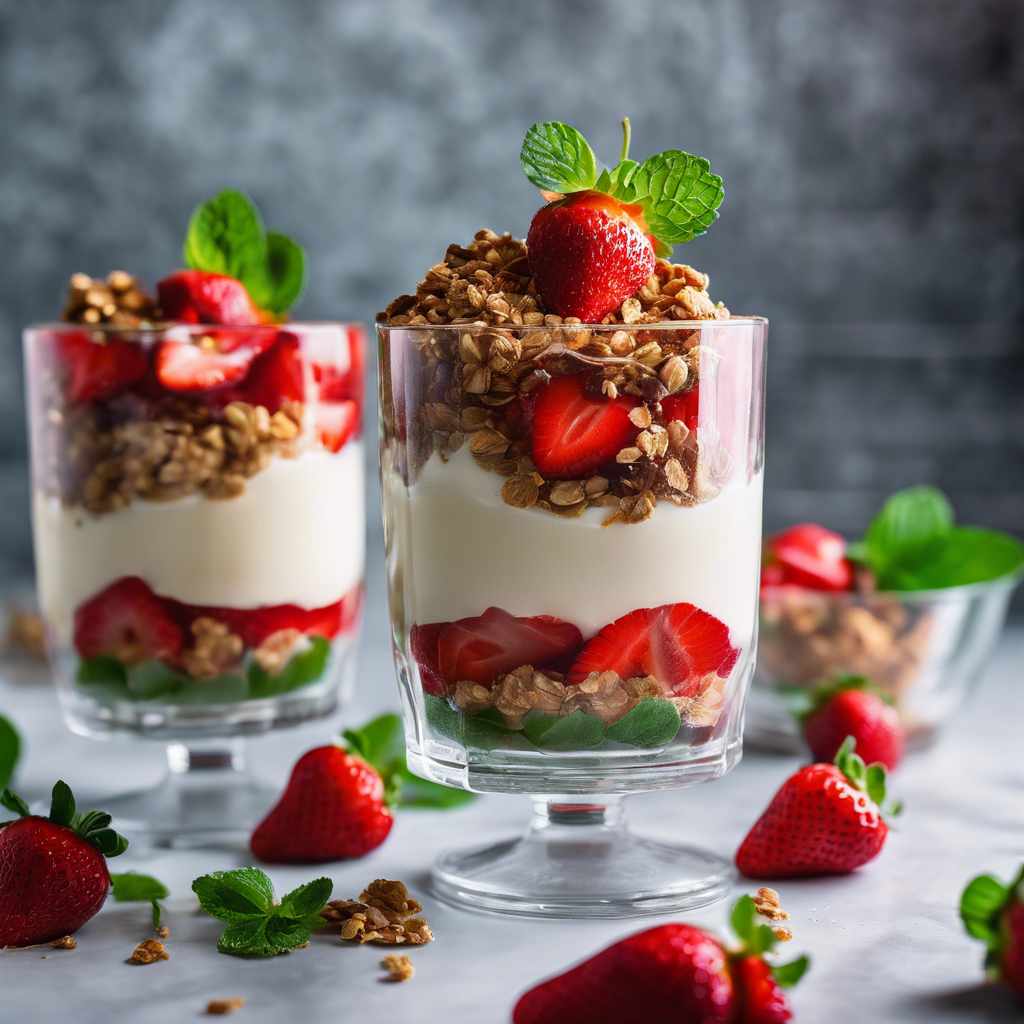 Strawberry Vanilla Ice Cream Parfait Recipe | cookAIfood