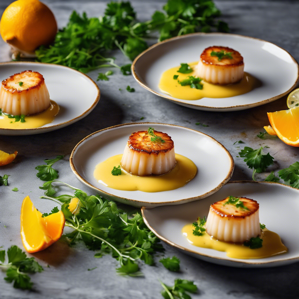 Citrus Seared Scallops with Beurre Blanc Recipe | cookAIfood