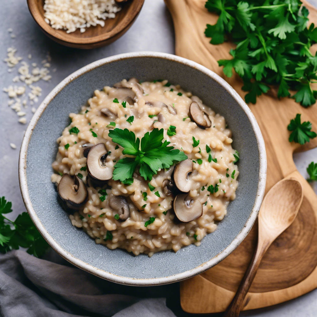 Creamy Mushroom Risotto Recipe | cookAIfood