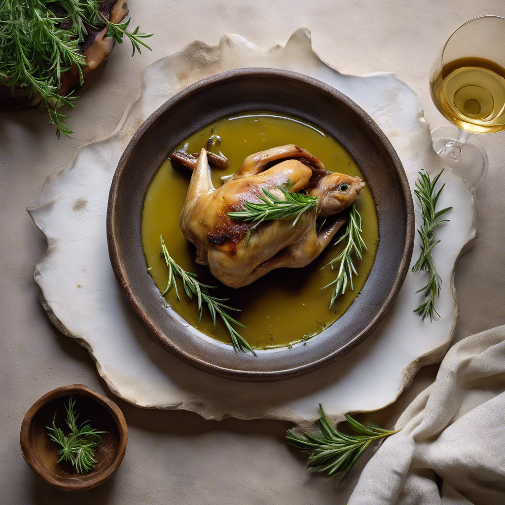 Braised Rabbit with Rosemary and White Wine Recipe | cookAIfood