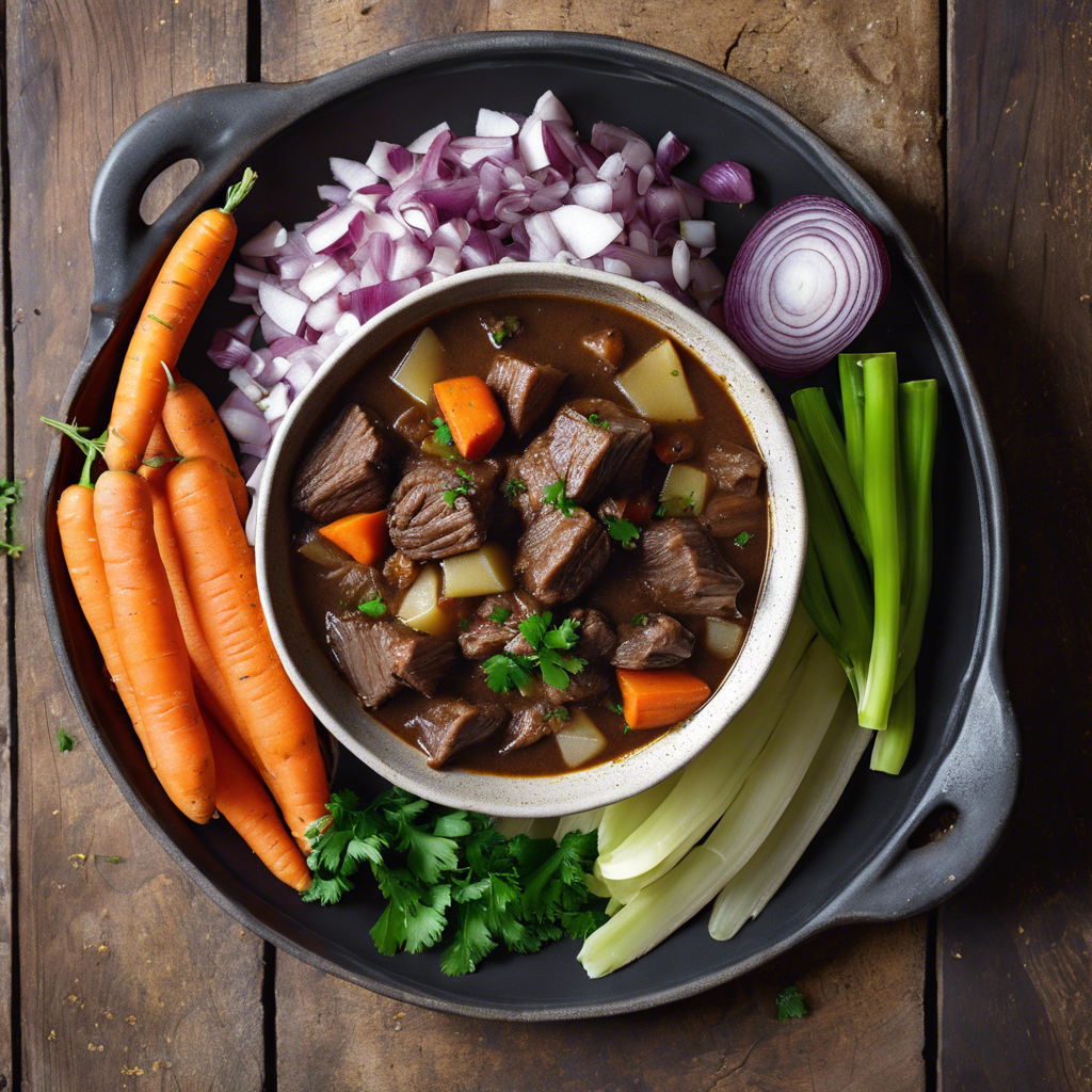 Guinness Braised Beef Stew with Cauliflower Mash Recipe | cookAIfood