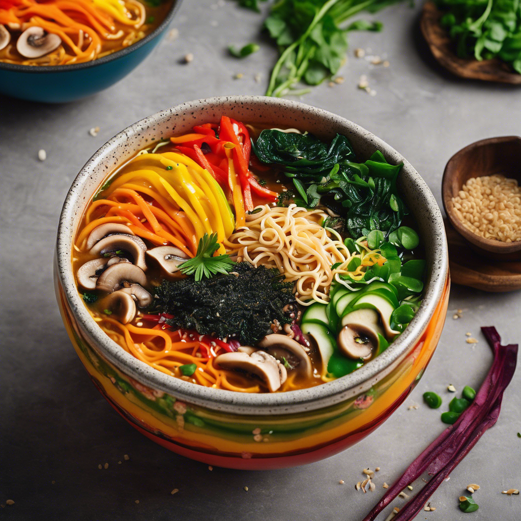 Rainbow Vegetable Ramen Recipe | cookAIfood