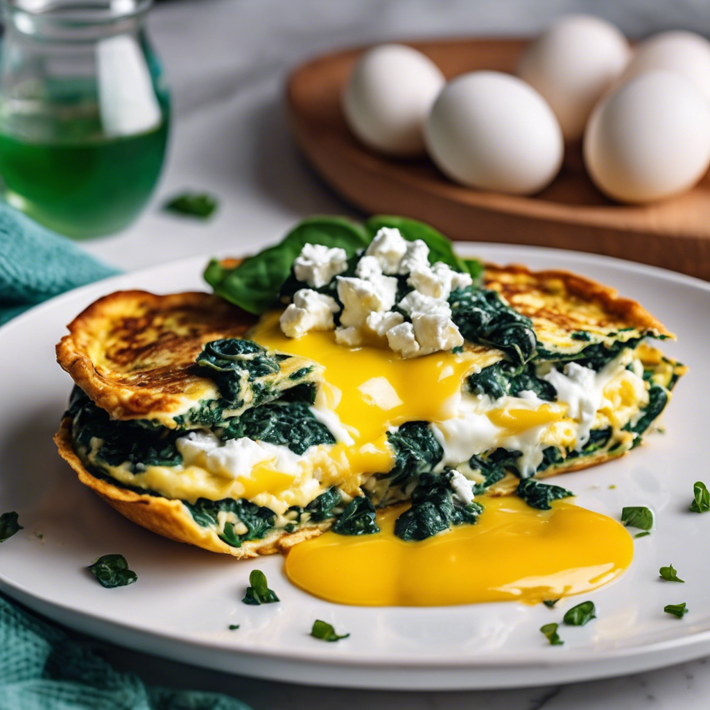 Savory Spinach and Feta Omelette Recipe | cookAIfood