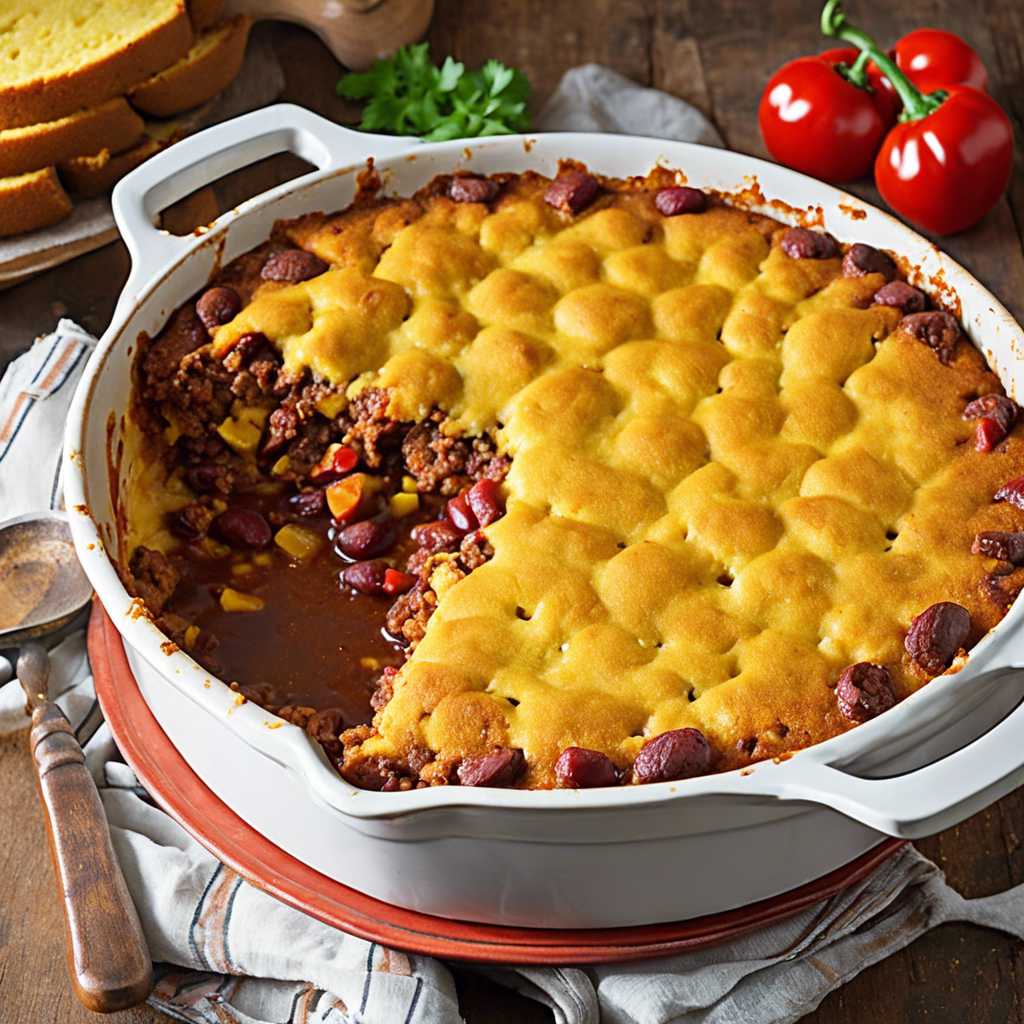 Cornbread-Topped Chili Casserole Recipe | cookAIfood