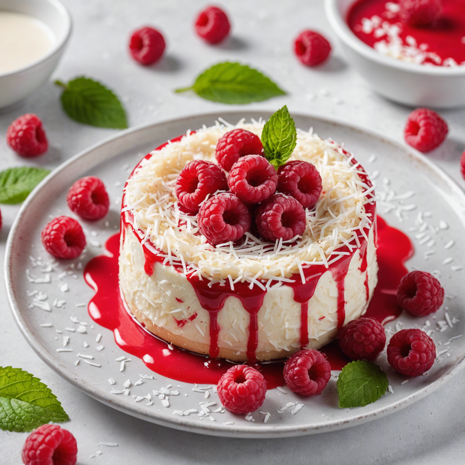 Coconut Raspberry Delight Recipe | cookAIfood